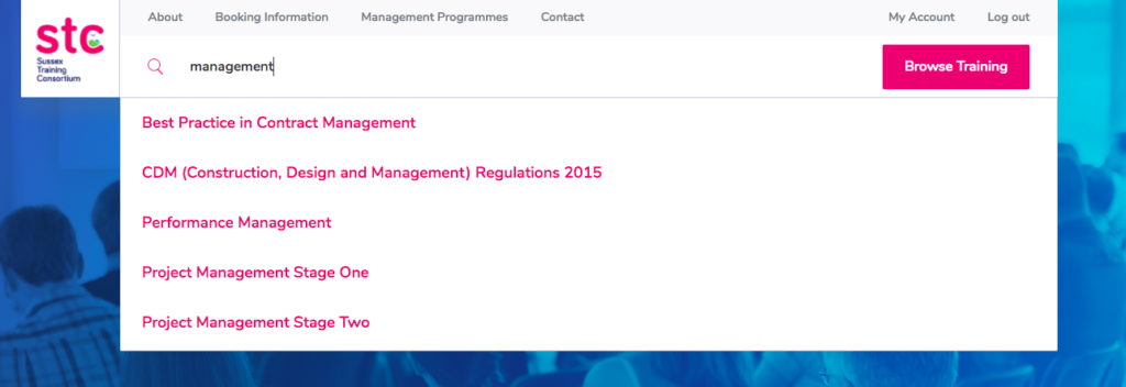 How to book a course - STC